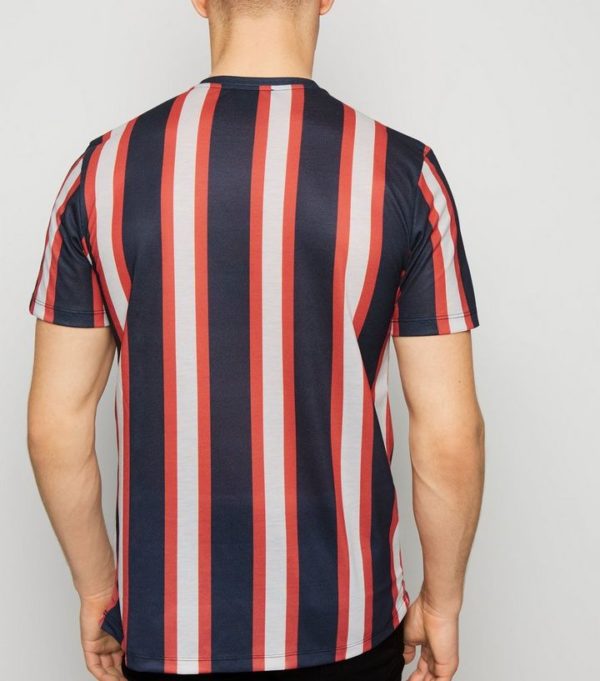 New Look Red Stripe Fortune Slogan T-Shirt - OGalax