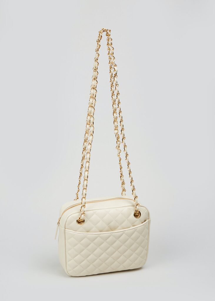 Matalan Quilted Creamy Cross Body Bag - OGalax