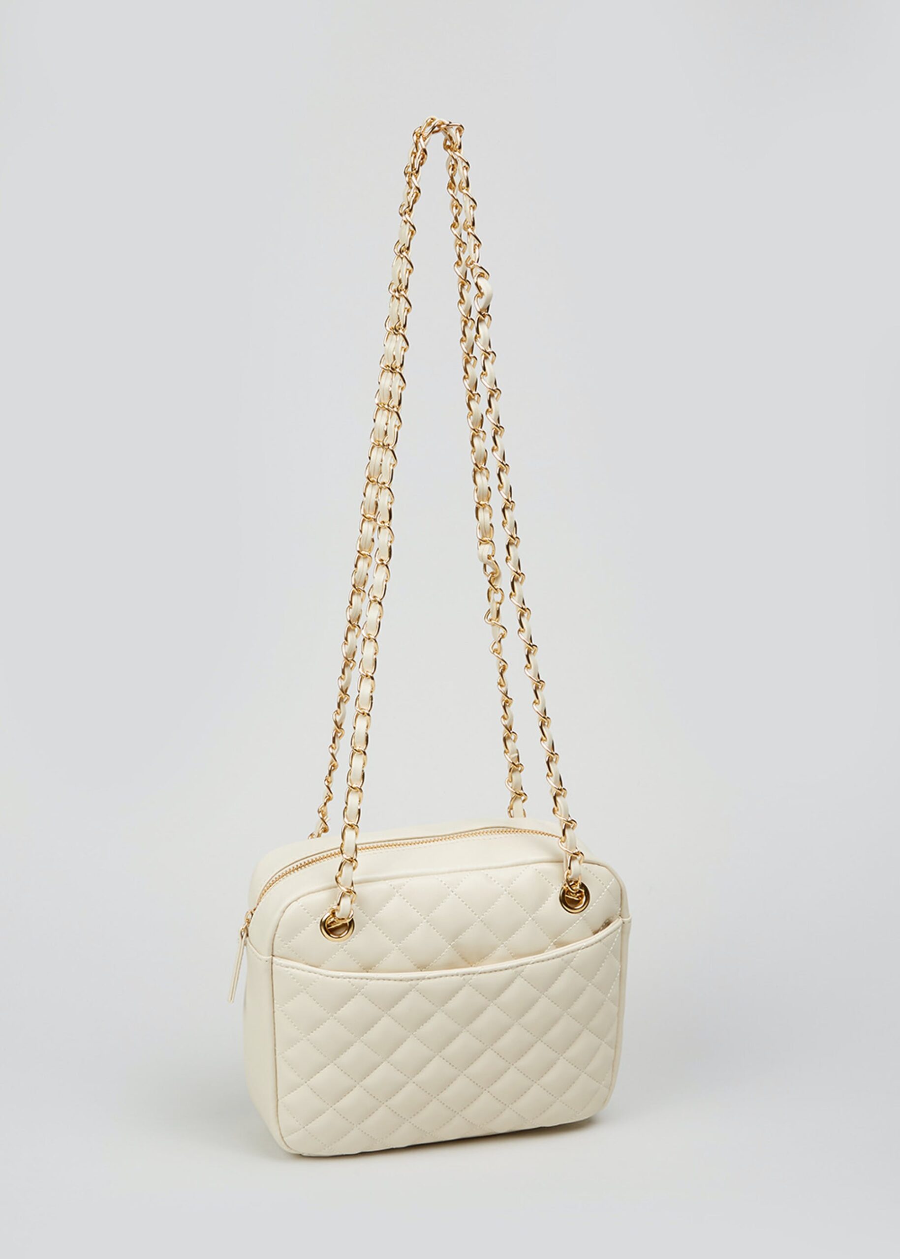Matalan Quilted Creamy Cross Body Bag - OGalax