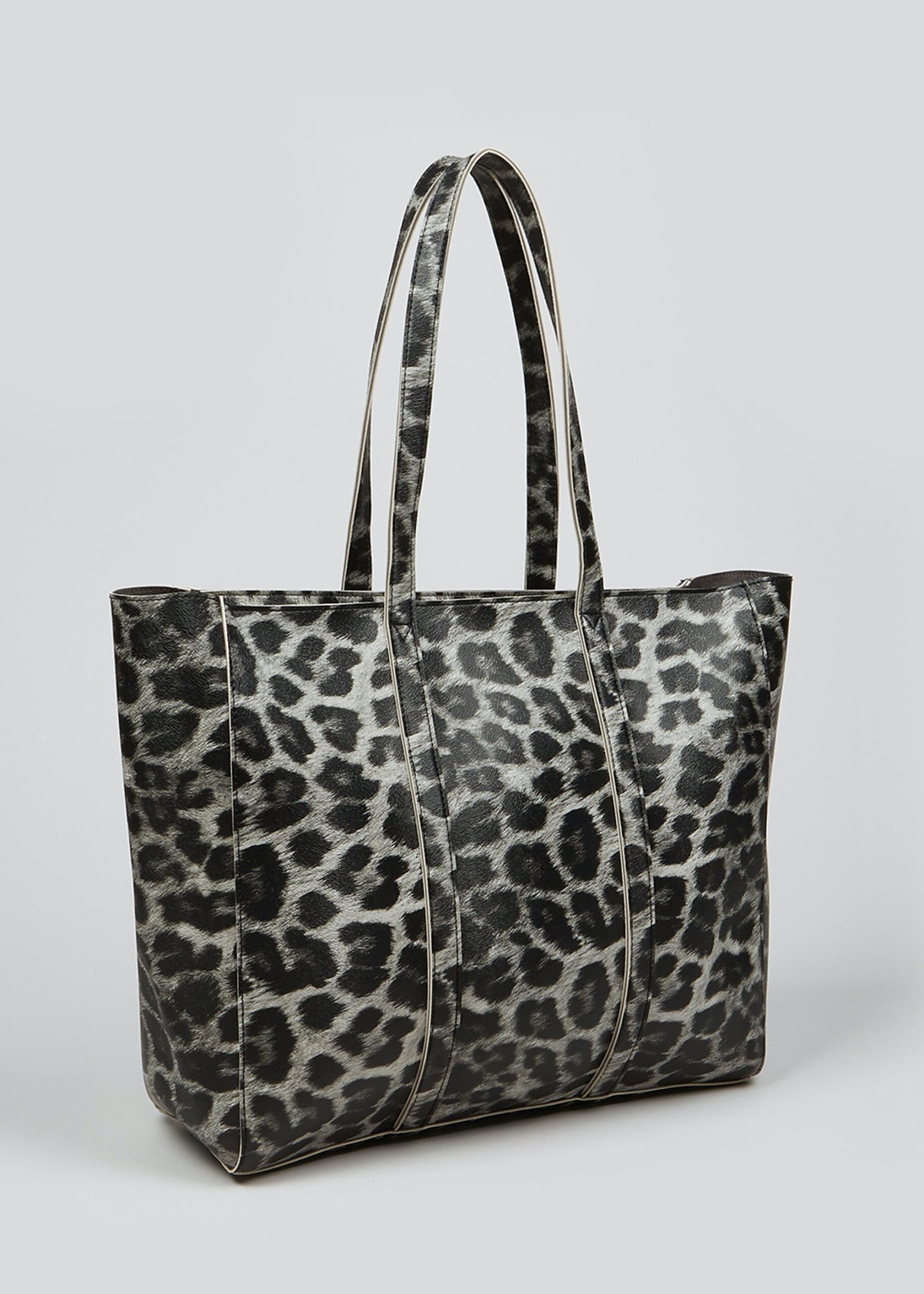 Matalan Black Leopard Print Tote Bag - OGalax