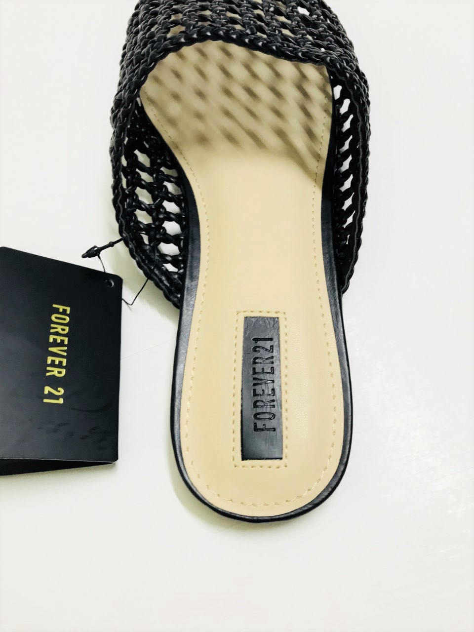 Forever 21 Black Closed Toe Mesh Sandal - OGalax