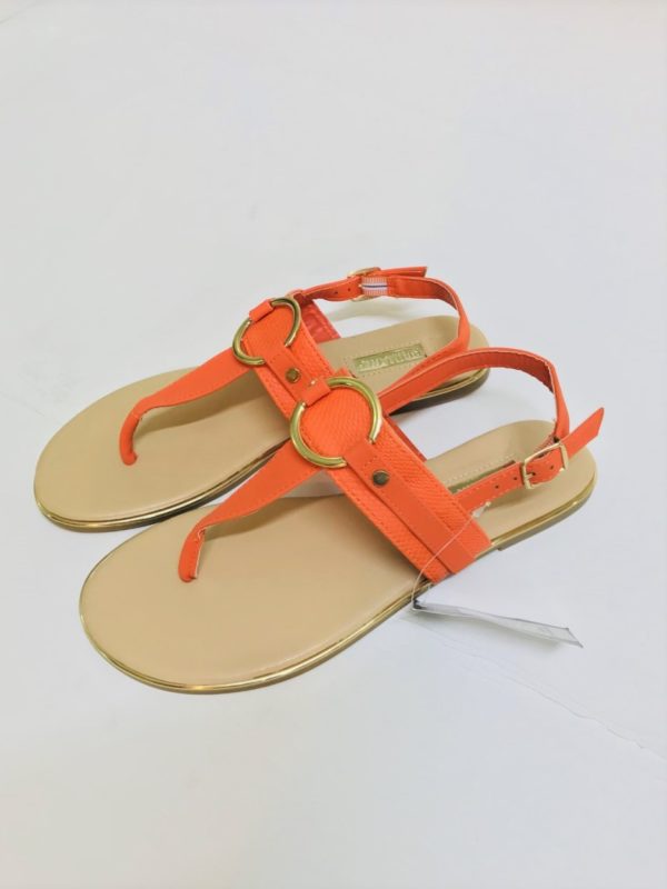 Primark Gold Ring Orange Sandals - OGalax