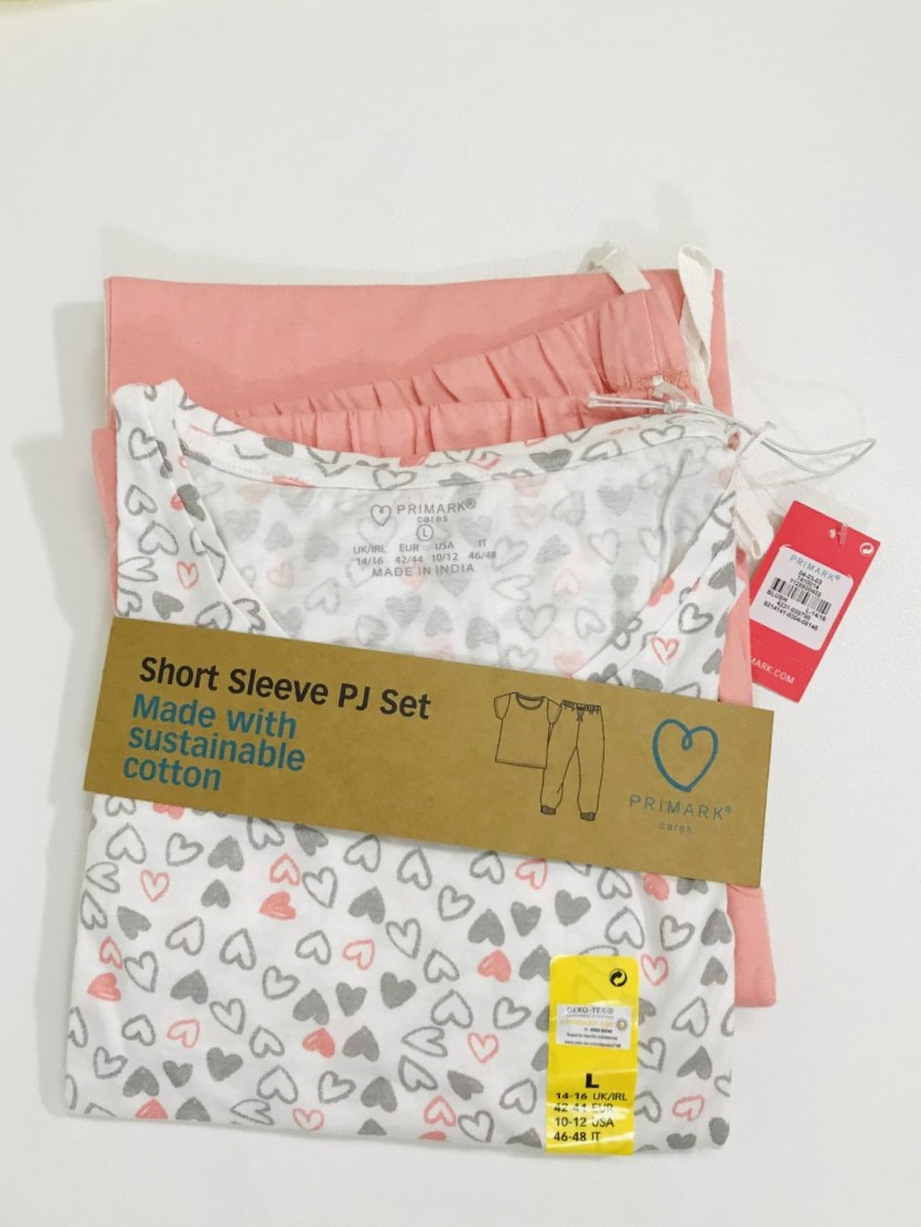 Primark Short Sleeve PJ Set With Heart - OGalax